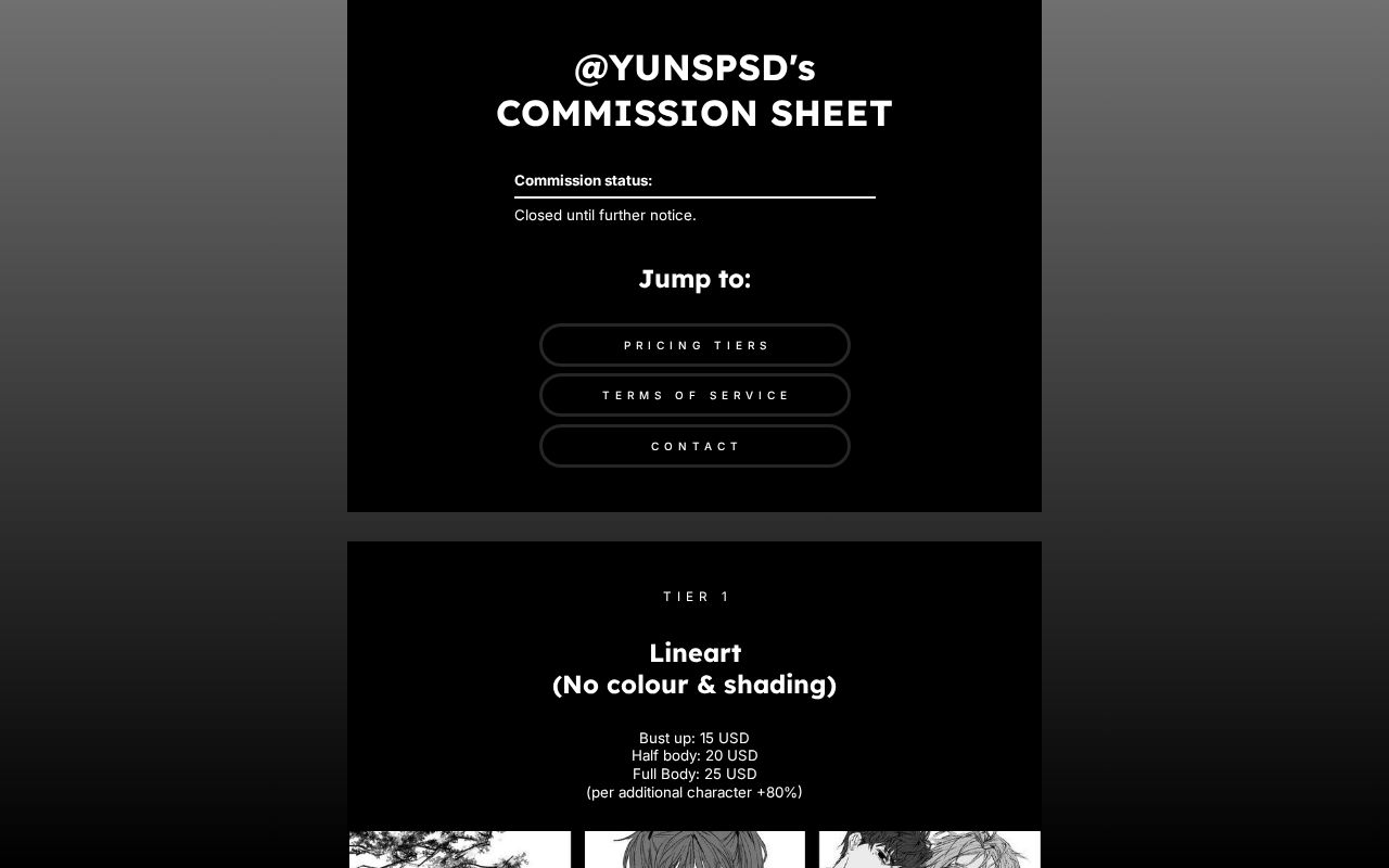 YUNSPSD COMMISSION SHEET